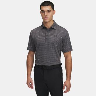 Under Armour Playoff 3.0 Poloshirt mit Druck für Herren Castlerock / Schwarz XL