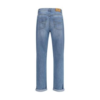 Brunello Cucinelli Mens Blue Cotton Straight-Leg Jeans Clothing