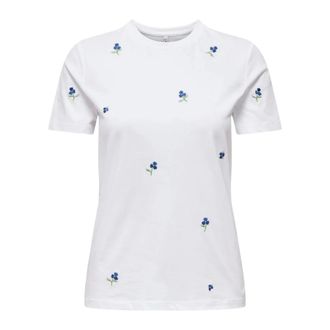 Only Only, Femme, Tops, Blanc, Taille: 38 FR Ketty S/S O-Neck Top