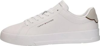 Tommy Hilfiger Homme, Chaussures, Blanc, Taille: 46 EU TH Court LTH Detail Ess Baskets