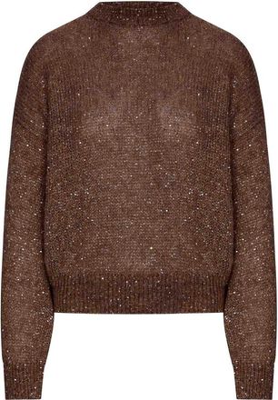 Brunello Cucinelli Rundhalspullover - Braun