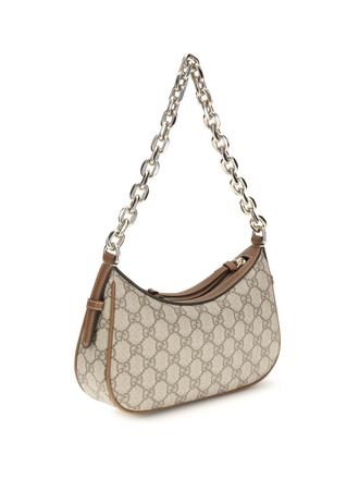 Gucci Womens Small Gg Emblem Shoulder Bag B.ebony-Sundial Fabric Handbags B.ebony/sundial Hand