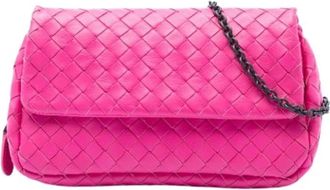 Bottega Veneta Pre-owned Sac bandouli&egrave;re en cuir nappa tress&eacute; - Femme - Pre-owned - Rose - Taille: ONE Size
