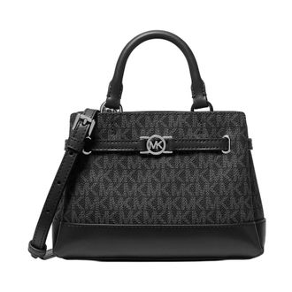 Michael Kors Femme, Sacs, Noir, Taille: ONE Size Reed Extra-Small Signature Logo Satchel