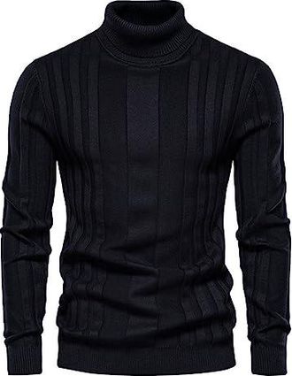 Generic 2024 Automne et Hiver Nouveau col roulé décontracté Tricot Chaud Base Chemise Hommes Couleur Unie Pull Grande Taille Pull Pull Toison