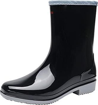 Generic Bottes caoutchouc pour homme et femme pluie imperm&eacute;ables antid&eacute;rapantes enfiler Rembourrage en EVA Chaussures Imperm&eacute;abilit&eacute; totale Isolation thermiqu