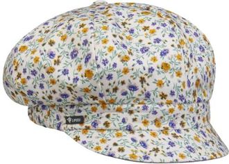 LIPODO Casquette Gavroche Tasja Millefleurs Femme - Made in Italy Newsboy avec étiquette visière, Doublure Printemps-été Été - Taille Unique Lilas
