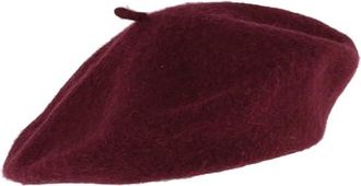 Hat To Socks B&eacute;ret Fran&ccedil;ais en Laine M&eacute;lang&eacute;e &agrave; Couleurs Unies, pour Les Femmes et Les Hommes (Bourgogne)