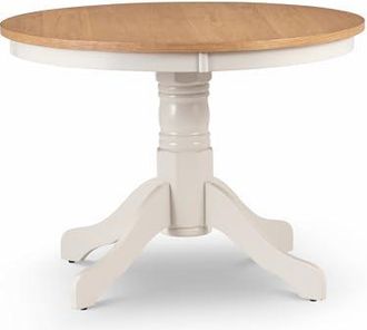 Julian Bowen Davenport Runder Säulentisch, Elfenbein/Helle Eiche