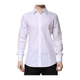 Dolce & Gabbana Wei&szlig;es Klassisches Hemd Slim Fit - - Shirts - Herren - Wei&szlig; - XL