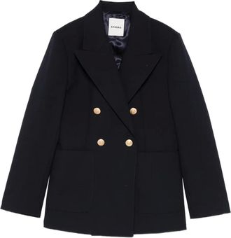 Sandro Doppelreihiges Sakko - Blau