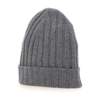 Gran Sasso Gerippte Kaschmir-Beanie - - Accessories - Herren - Grau - ONE SIZE