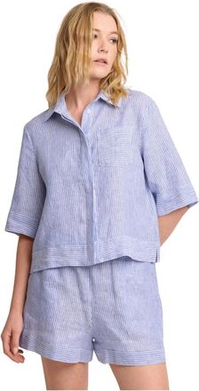 Kocca Femme, Blouses et Chemises, Bleu, Taille: 42 FR Camicia in fantasia a righe