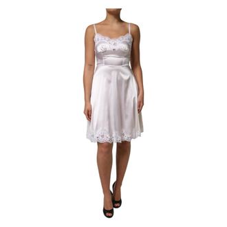 Dolce & Gabbana Femme, Robes, Blanc, Taille: 34 FR Slip Dress