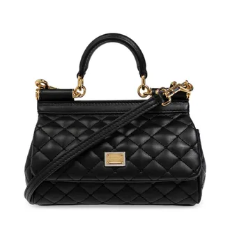 Dolce & Gabbana Femme, Sacs, Noir, Taille: ONE Size Sac à Bandoulière Petit Sicily