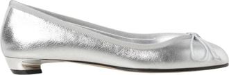 Alexander McQueen Silberne Ballerina Flats Kitten Heel - - Shoes - Damen - Grau - 38 EU