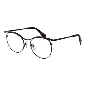 Yohji Yamamoto Femme, Accessoires, Noir, Taille: ONE Size Monture optique ronde en métal