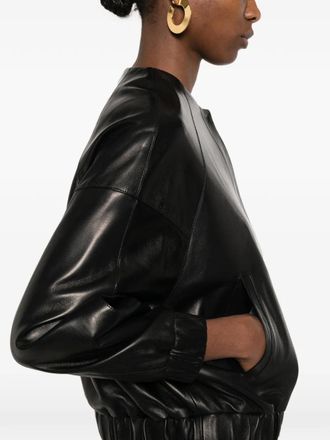 Kiton Womens Ribbed Leatherjacket Ss26 W