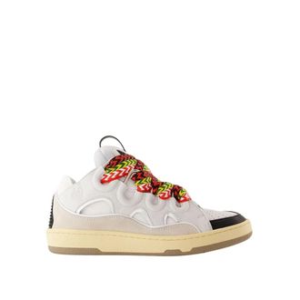 Lanvin Wei&szlig;e Synthetic Curb Sneakers - - Shoes - Herren - Wei&szlig; - 45 EU