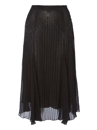 Temperley London jupe Neptune à coupe mi-longue - Noir