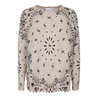 Kujten Lang&auml;rmliger Jacquard-Strick - - Knitwear - Damen - Mehrfarbig - M