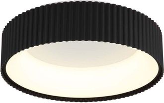 Globo Lighting Plafonnier, lampe de plafond, lampe de salon, noir, LED, fonction m&eacute;moire, diam&egrave;tre 46 cm