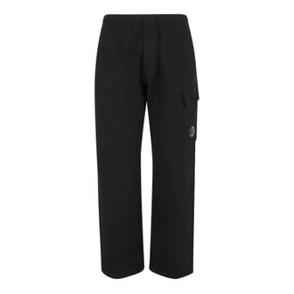 C.P. Company C.p. Company, Homme, Pantalons, Noir, Taille: M Pantalon de surv&ecirc;tement cargo en molleton gratt&eacute; diagonal