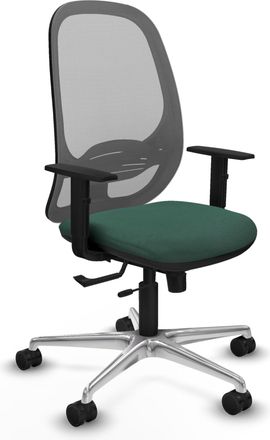 Piqueras y Crespo Schreibtischstuhl Home Office Cilanco mit 1D-Armen, h&ouml;henverstellbare Lendenwirbelst&uuml;tze, ausgestattet mit Syncro/Translack und Schneidschaum, Grau/Fl