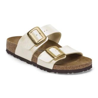 Birkenstock Femme, Chaussures, Beige, Taille: 38 EU Sydney Cushion Buckle Birko-Flor