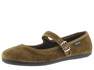 Victoria Ballerines Oda Velours & Passepoil Assorti & Boucle 104913 pour Filles Whisky 24
