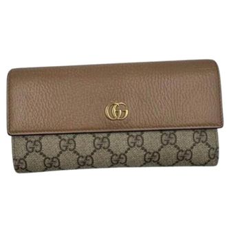 Gucci Portefeuille long vintage doccasion (bi-pli) - Femme - Pre-owned - Brun - Taille: ONE Size