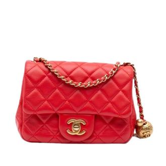 Chanel unisex, Pre-owned, Rouge, Taille: ONE Size Sac bandouli&egrave;re matelass&eacute; vintage Pre-owned