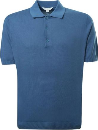 Malo Homme, Tops, Bleu, Taille: XL Polo &agrave; Manches Courtes et Trois Boutons