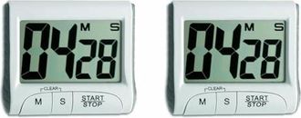 TFA Dostmann Eieruhr Timer digital, 38.2021.02, magnetische Küchenuhr, Hausaufgabentimer, Zubehör Kurzzeitwecker, Sporttimer, bis 99 Min 59 Sek, mit Memory-Funktio