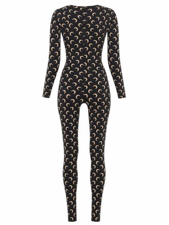 Marine Serre Slim-Fit Polyamide Jumpsuit - Black
