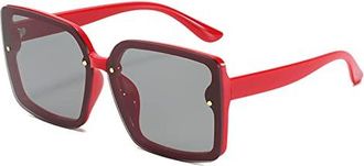 Generic Lunettes de soleil carrées rétro pour hommes et femmes, lunettes de soleil de plage pour vacances en plein air (couleur : B, taille : moyen) 2026