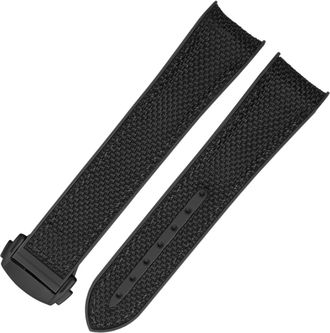 Generic LXGGUC Silikon-Nylon-Gummi-Uhrenarmband für Omega Seahorse 300 Quarter Orange Ocean Universe 600 Schwarzgrau 20 mm 22 mm Band