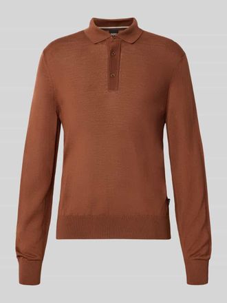 HUGO BOSS Regular Fit Poloshirt aus reiner Wolle Modell Lancione