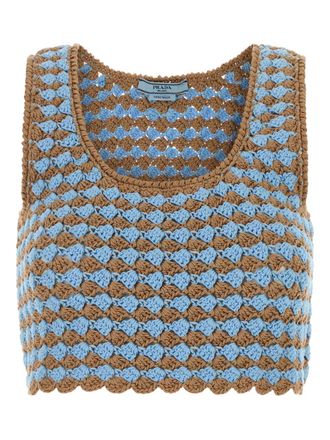 Prada haut en crochet - Bleu