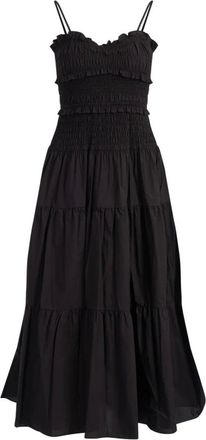 Michael Kors Femme, Robes, Noir, Taille: 40 FR Smocked Maxi Dress