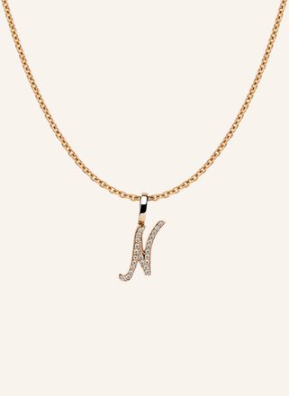 Cada Cada Kette Tiny Diamond Letter N rosegold