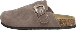 Only Femme Onlhuston Leather Buckle Mule, Gris Taupe, 39 EU