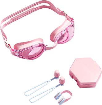 Generic Torschutzbrille, Anti-Beschlag-Schwimmbrille | Brille f&uuml;r Erwachsene, Sichtschutz, kratzfest, verstellbarer Gurt, Ohrclip, Nase, Plugs definierte Eins
