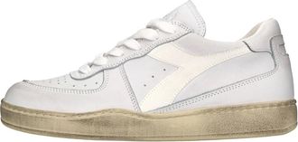 Diadora Homme, Chaussures, Blanc, Taille: 40 1/2 EU Mi Basket Low Used