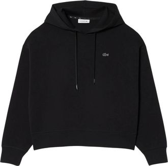 Lacoste Femme, Sweatshirts et sweats &agrave; capuche, Noir, Taille: 40 FR SweaT-shirt &agrave; Capuche Oversize