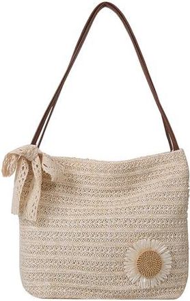 Generic Sac &agrave; bandouli&egrave;re en paille tiss&eacute;e de grande capacit&eacute; pour femme pour un usage quotidien, le shopping, les voyages, le travail, l&eacute;cole, caf&eacute;, 400.00x2