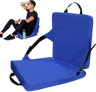 Generico St&uuml;hle mit R&uuml;ckenlehne | Sitzkissen mit R&uuml;ckenlehne | rutschfestes Sitzkissen zum Sitzen auf dem Boden beim Camping, Strand, Fu&szlig;ball, Baseball, Pickni