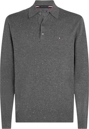 Tommy Hilfiger Homme Pima Org CTN Cashmere Polo Mw0mw36519 Autres Pulls, Gris (Donegal Medium Grey Heather), XXL EU