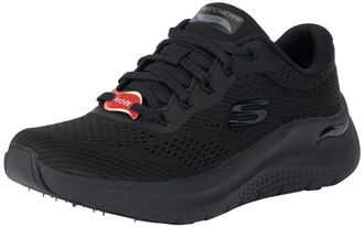 Skechers Damen Arch Fit 2.0-Big League Sneaker, Schwarz = Schwarz/Schwarz, 37 EU Weit