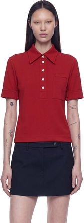 Miu Miu Technical Jersey Polo Shirt